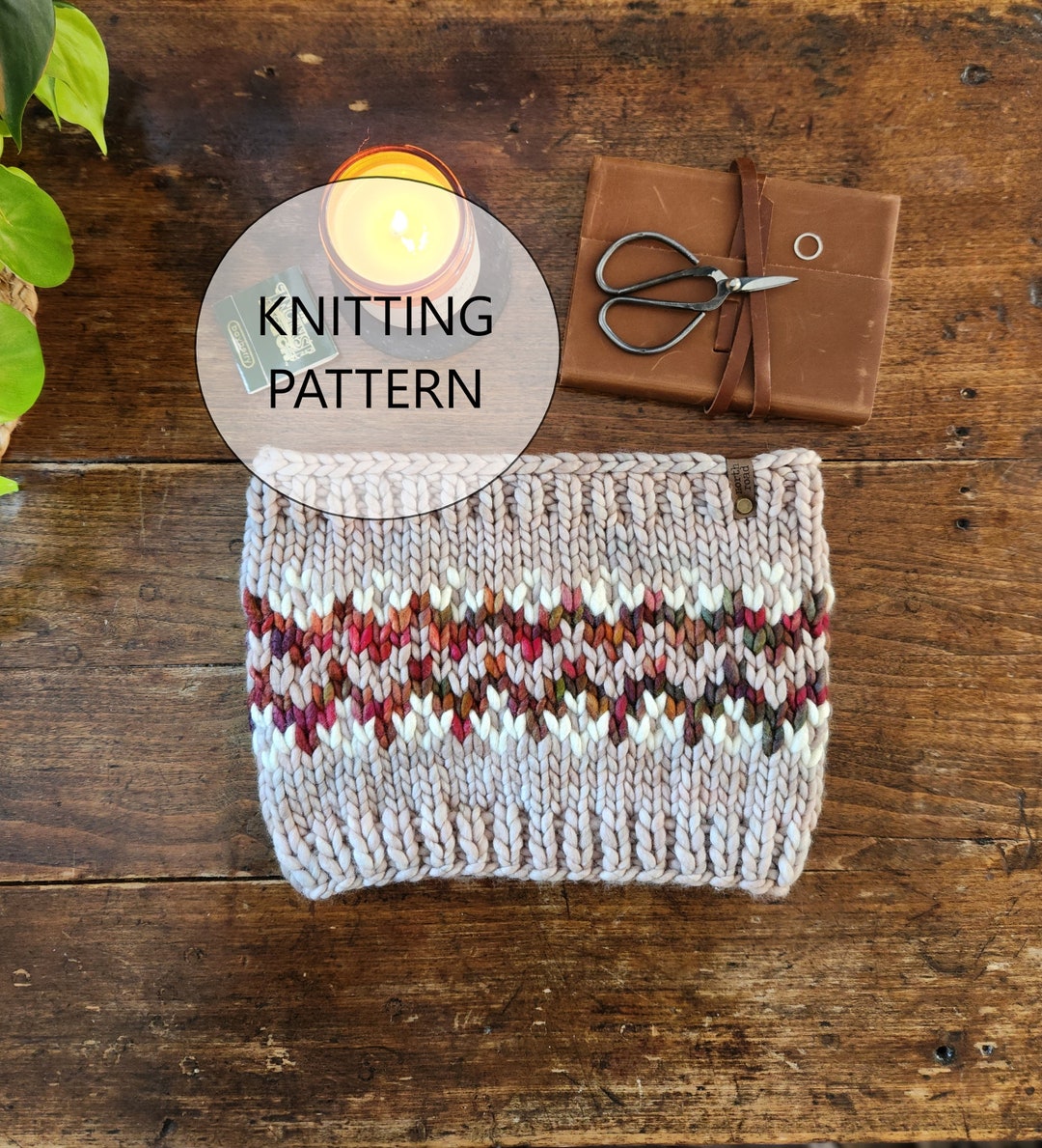 KNITTING PATTERN - Sprouts Cowl Super Bulky Knit Neck Scarf Pattern - Etsy