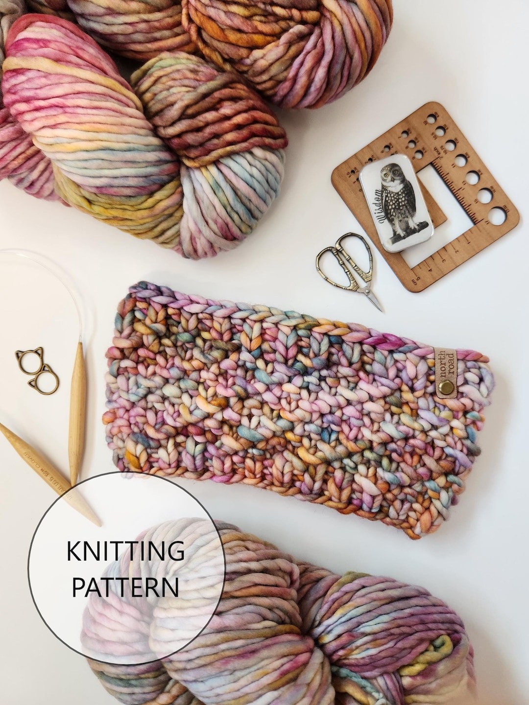 KNITTING PATTERN - the Ripple Effect Headband, Super Bulky Knit Ear ...