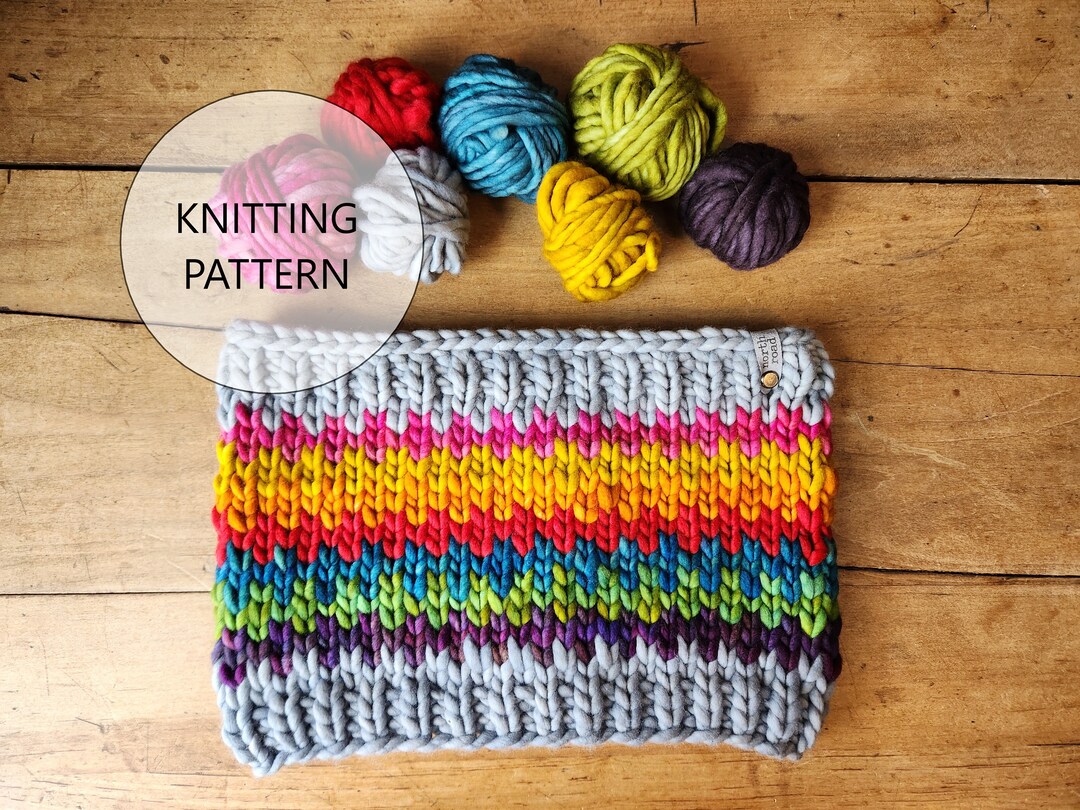 KNITTING PATTERN - the Every Little Bit Cowl, Super Bulky Knit Neck ...