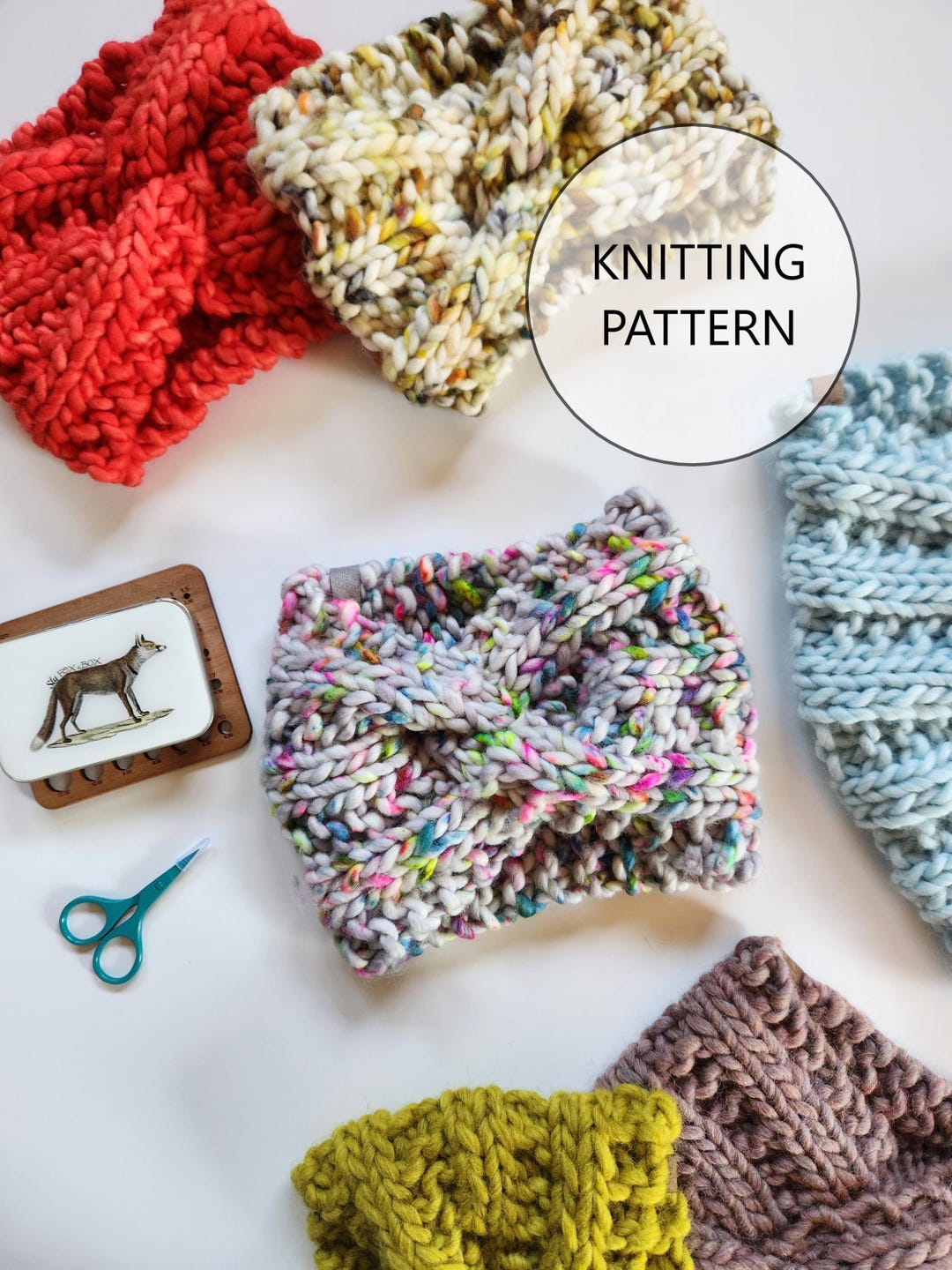 KNITTING PATTERN - Trailside Twisted Headband, Super Bulky Knit ...