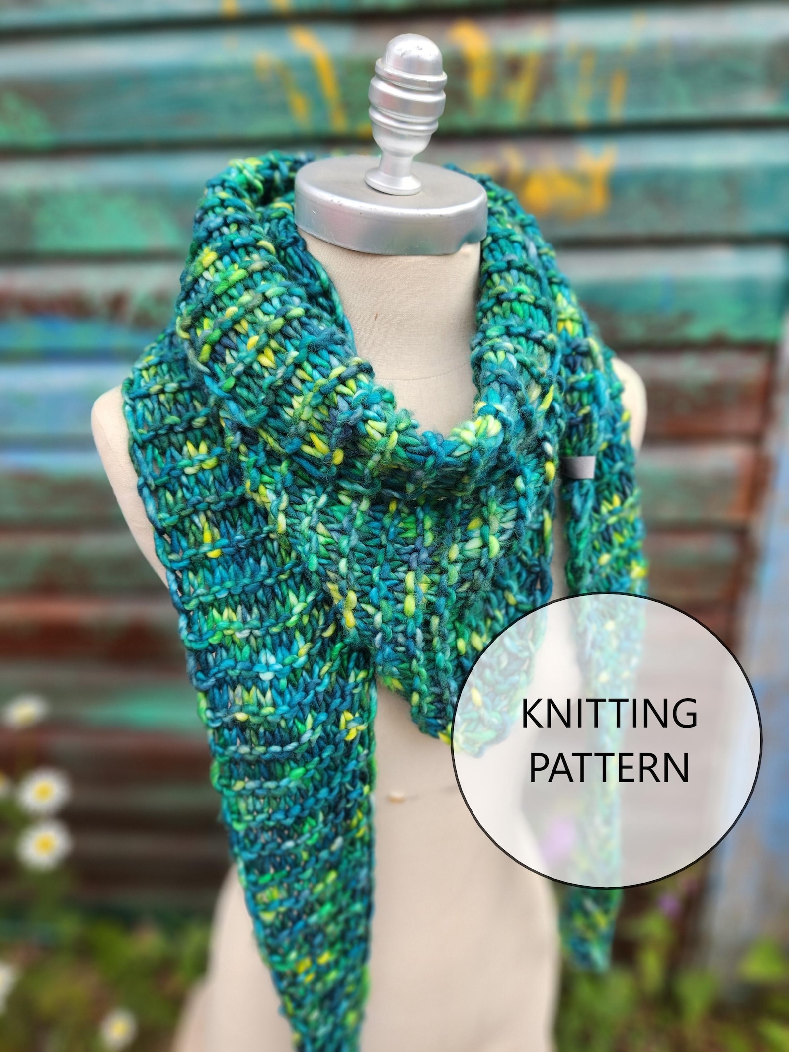 KNITTING PATTERN - the Shovel Point Scarf, Light Super Bulky/heavy ...
