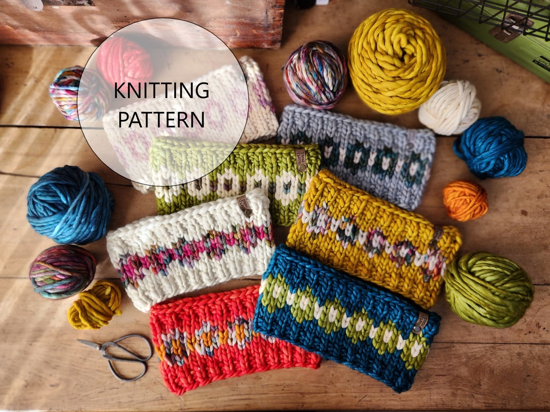 KNITTING PATTERN - Lutsen Headband, Super Bulky Knit Headband Pattern ...