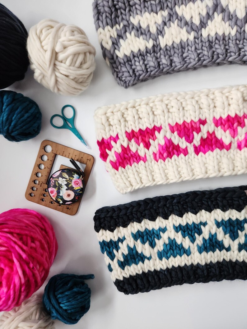 KNITTING PATTERN - Tensegrity Headband, Super Bulky Knit Headband ...