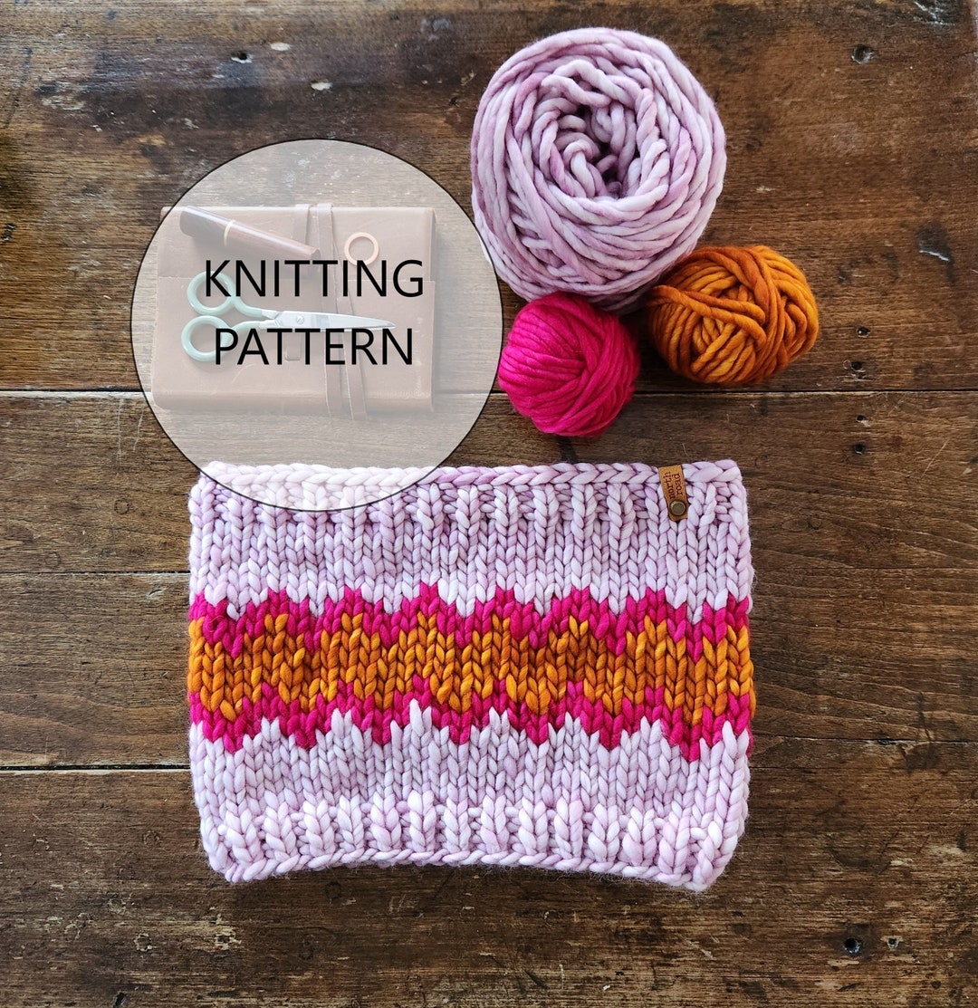 KNITTING PATTERN - Moose Mountain Cowl Super Bulky Knit Neck Scarf ...