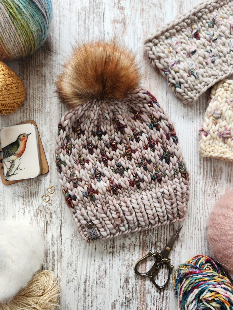 KNITTING PATTERN - the Seed Collector Hat, Super Bulky Knit Hat Pattern ...