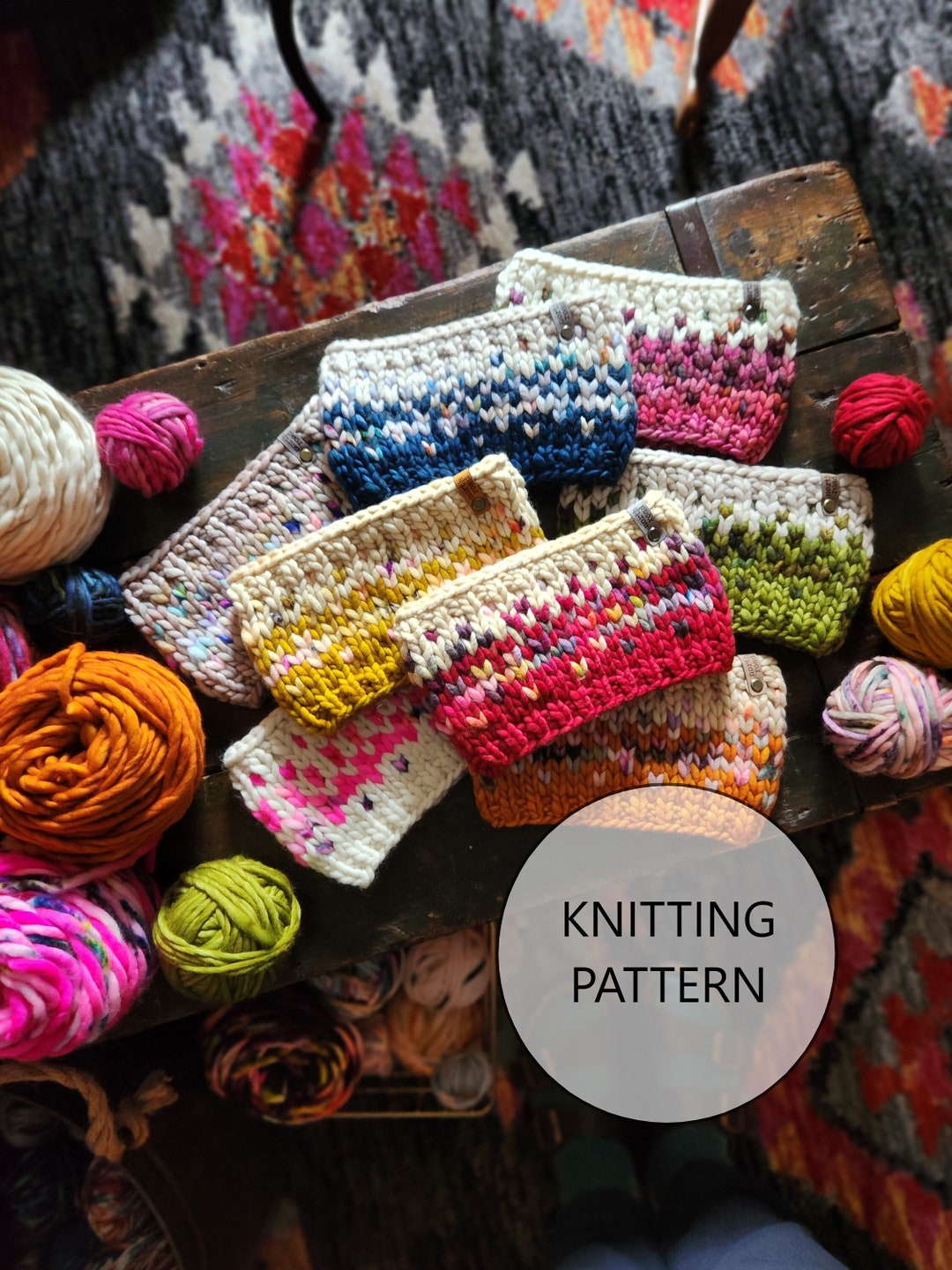 KNITTING PATTERN - Dancing Waters Headband, Super Bulky Knit Headband ...