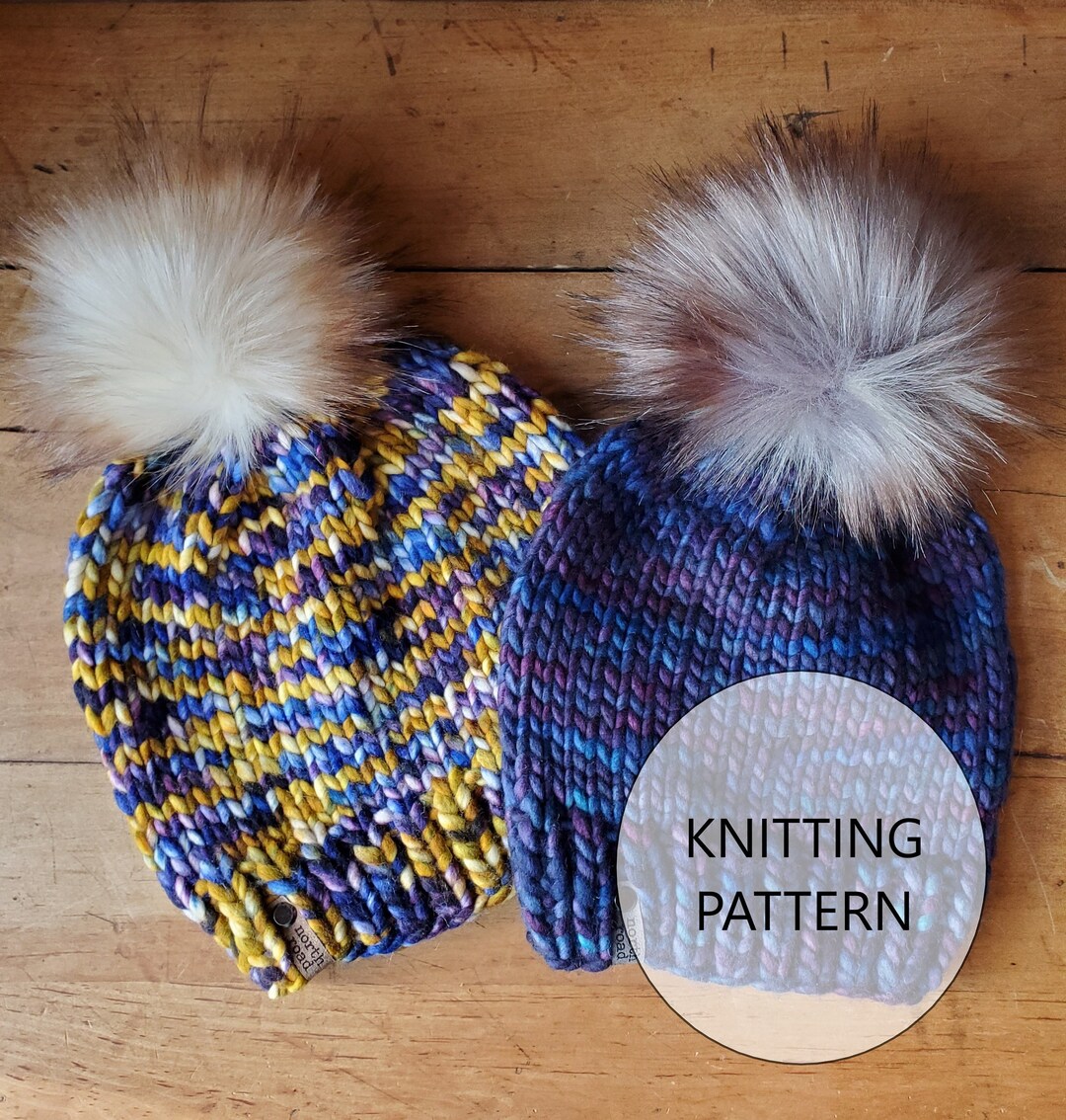 KNITTING PATTERN - the Simple Winter Hat, Super Bulky Knit Hat Pattern ...