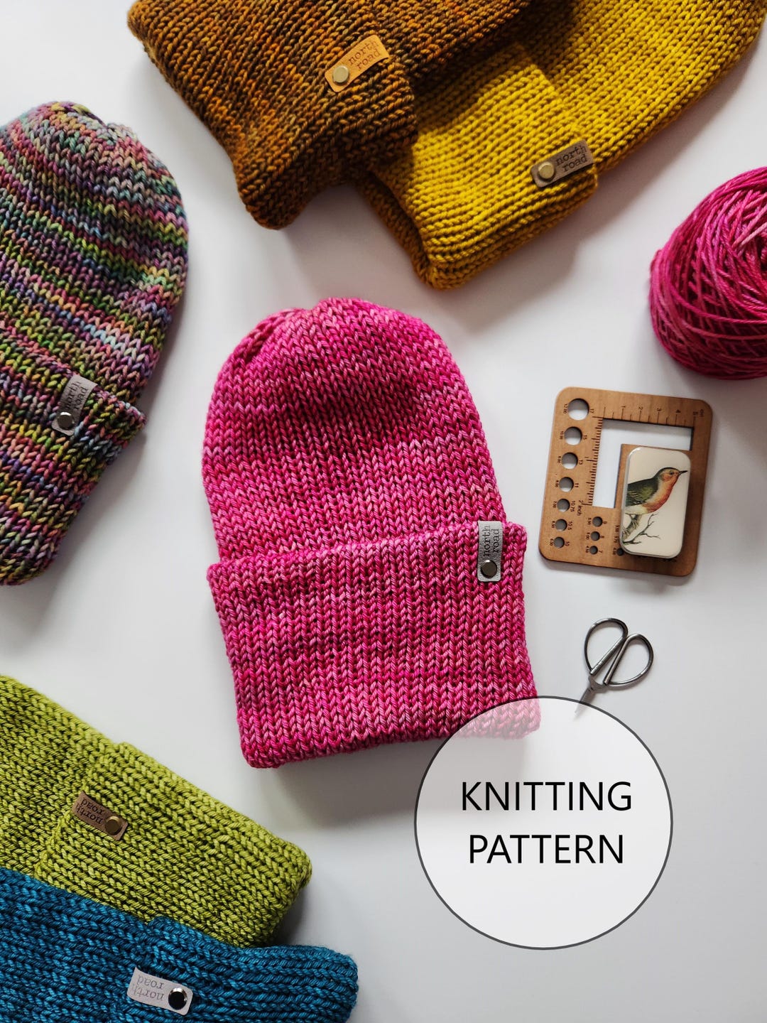 KNITTING PATTERN - the Simple Double Wall Beanie, Worsted Weight Knit ...