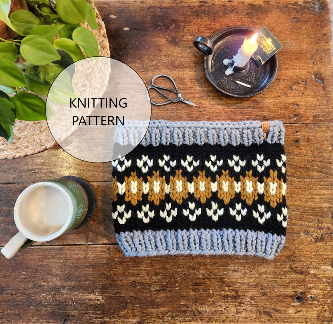 KNITTING PATTERN - Lutsen Cowl, Super Bulky Knit Neck Scarf Pattern - Etsy