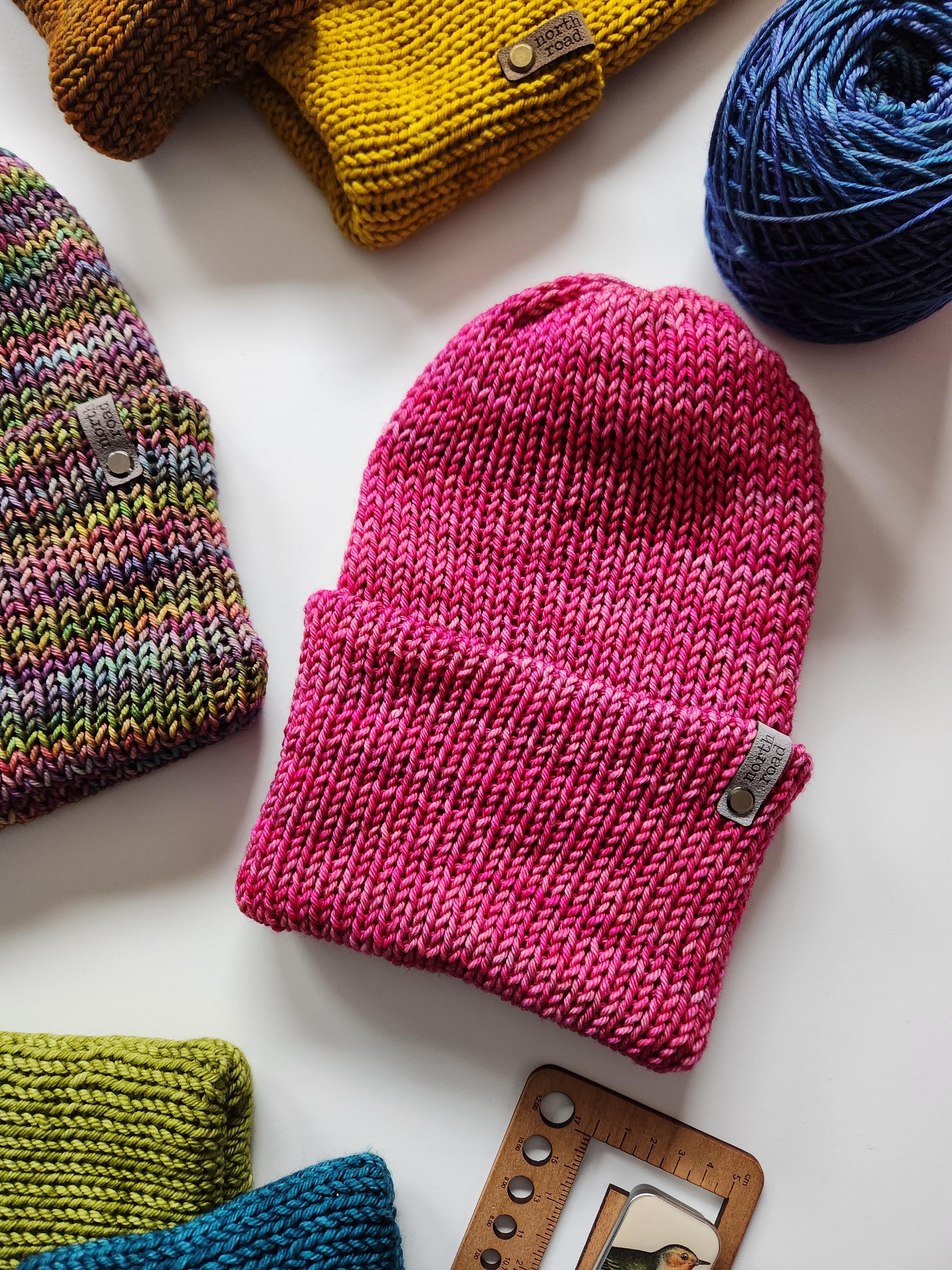 KNITTING PATTERN - the Simple Double Wall Beanie, Worsted Weight Knit ...