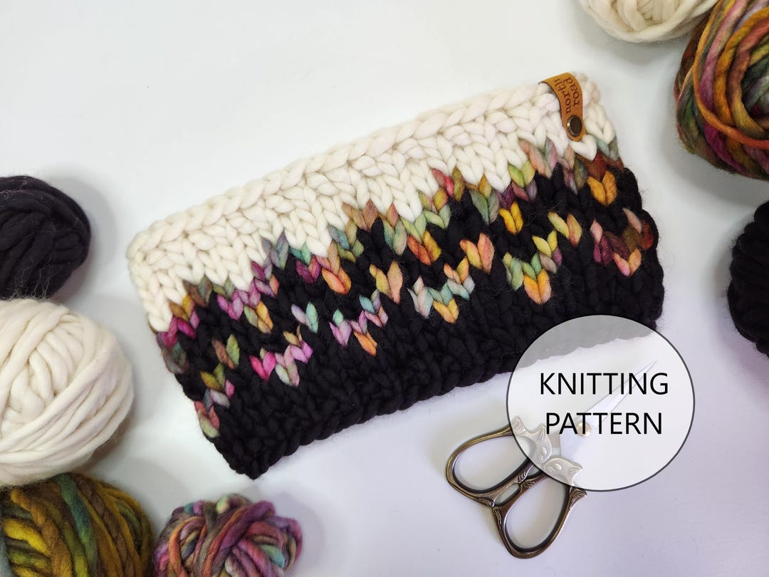 KNITTING PATTERN - Aurora Glow Headband, Super Bulky Knit Headband ...