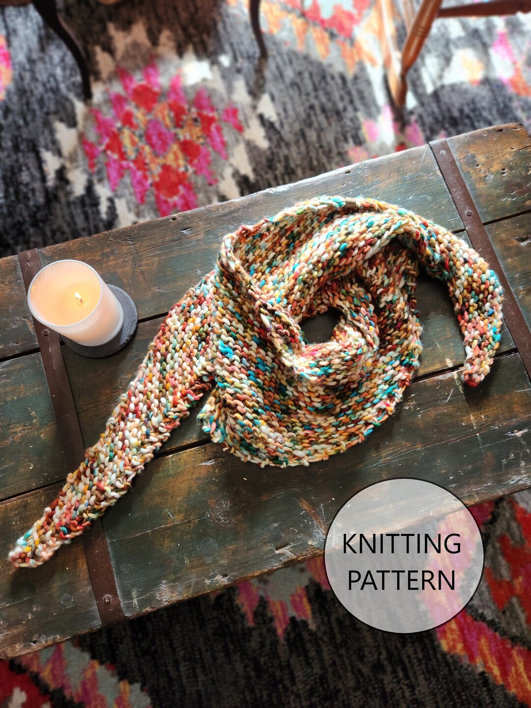 KNITTING PATTERN - the Sugarloaf Shawl, Light Super Bulky/heavy Bulky ...