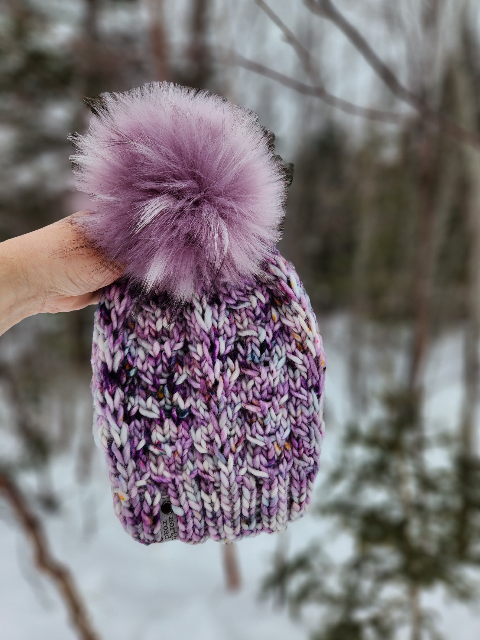 KNITTING PATTERN - the Birch Leaves Beanie, Super Bulky and Light Super ...
