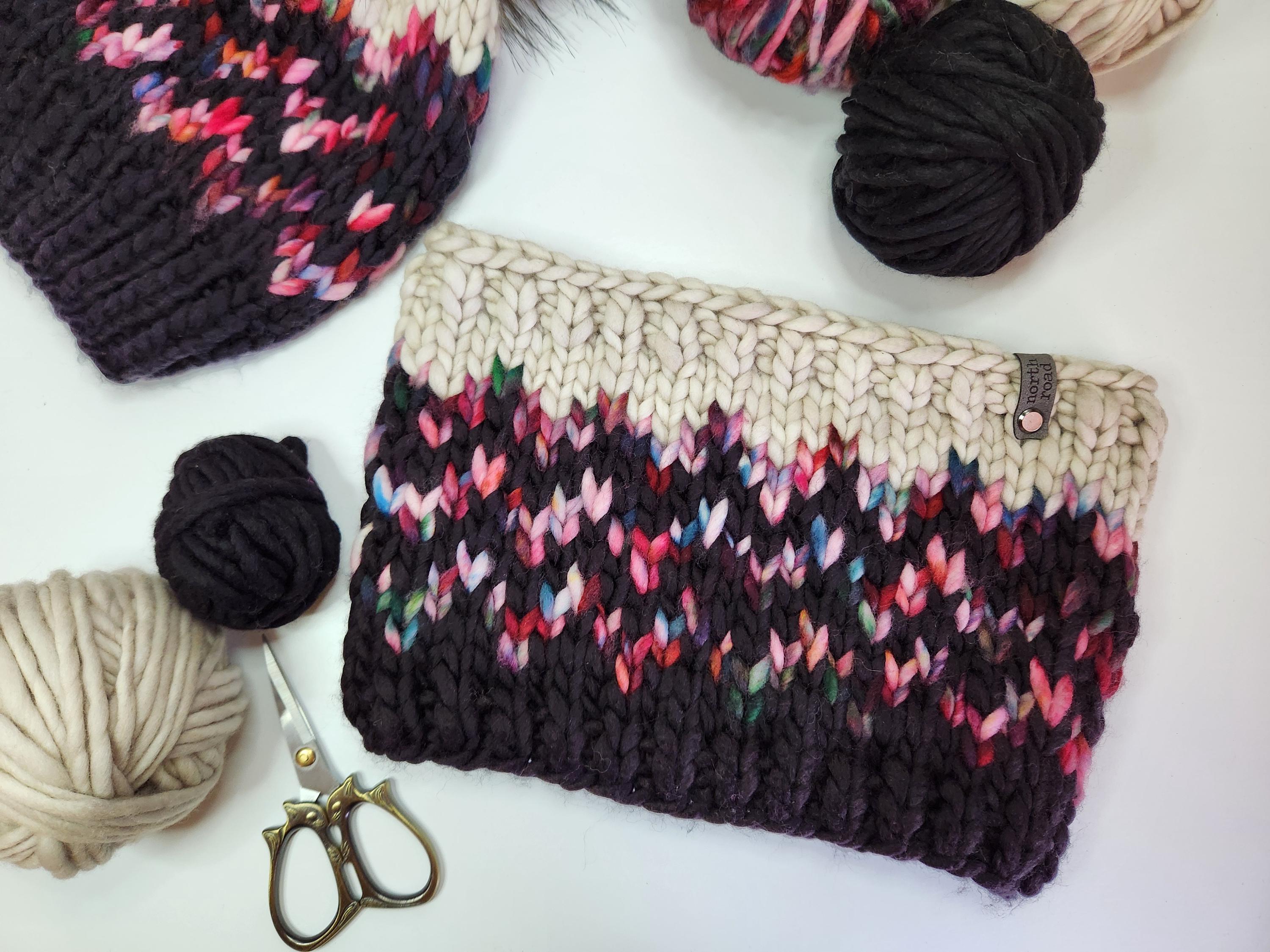 KNITTING PATTERN - the Aurora Glow Cowl, Super Bulky Knit Neck Scarf ...