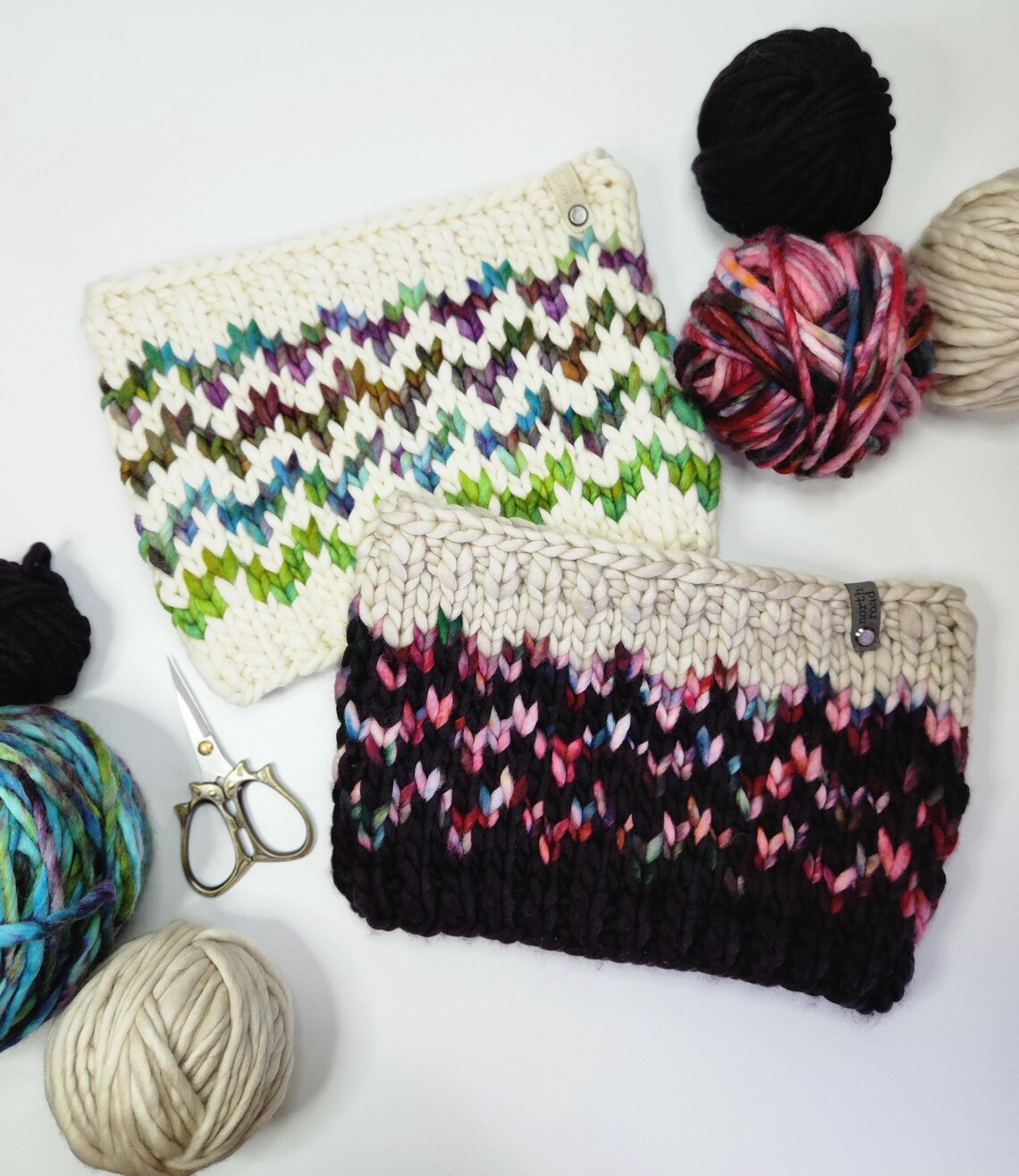 KNITTING PATTERN - the Aurora Glow Cowl, Super Bulky Knit Neck Scarf ...