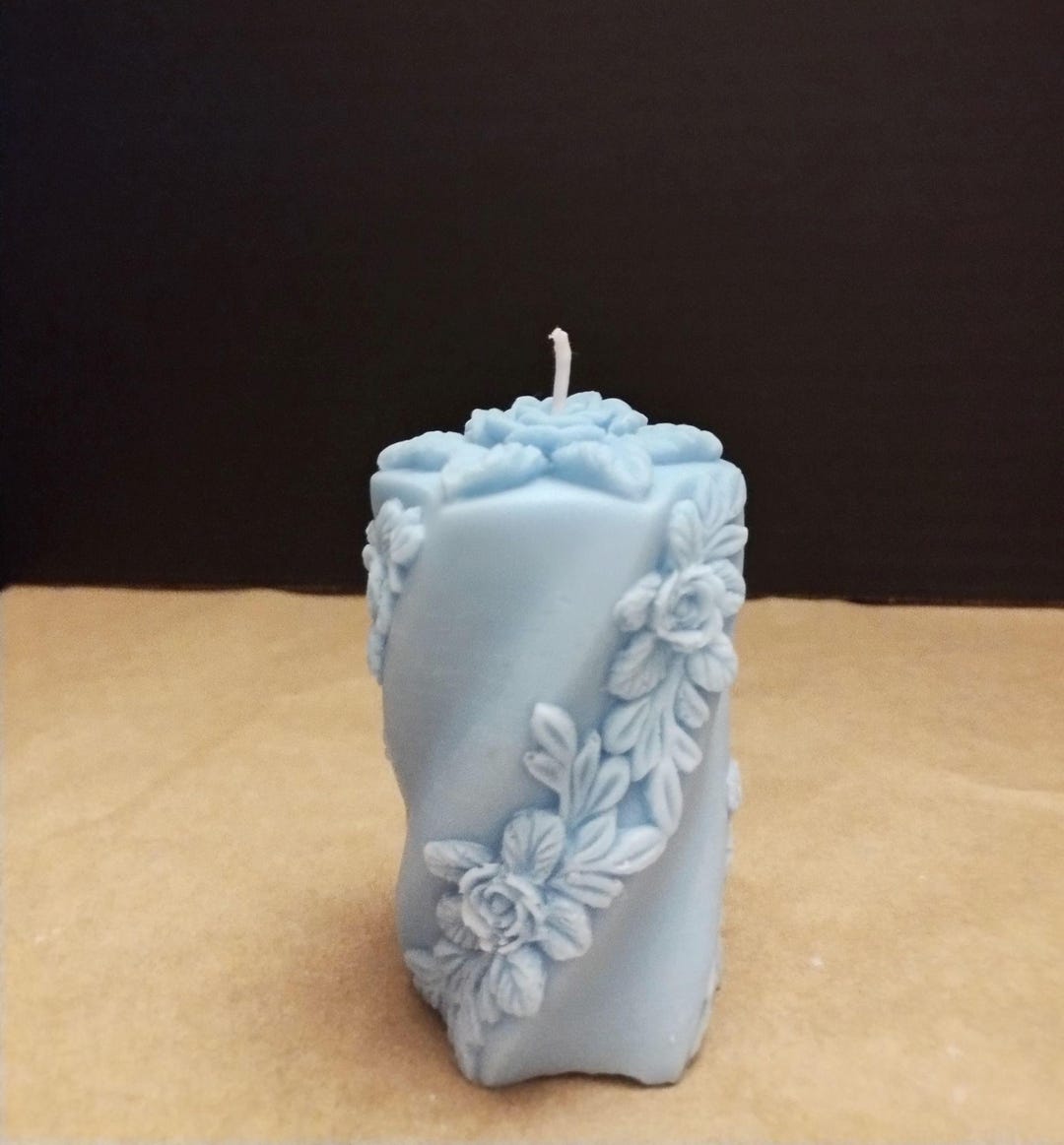 Rose Swirl Candles, Unique Hand Poured Handmade, Palm Paraffin Wax ...