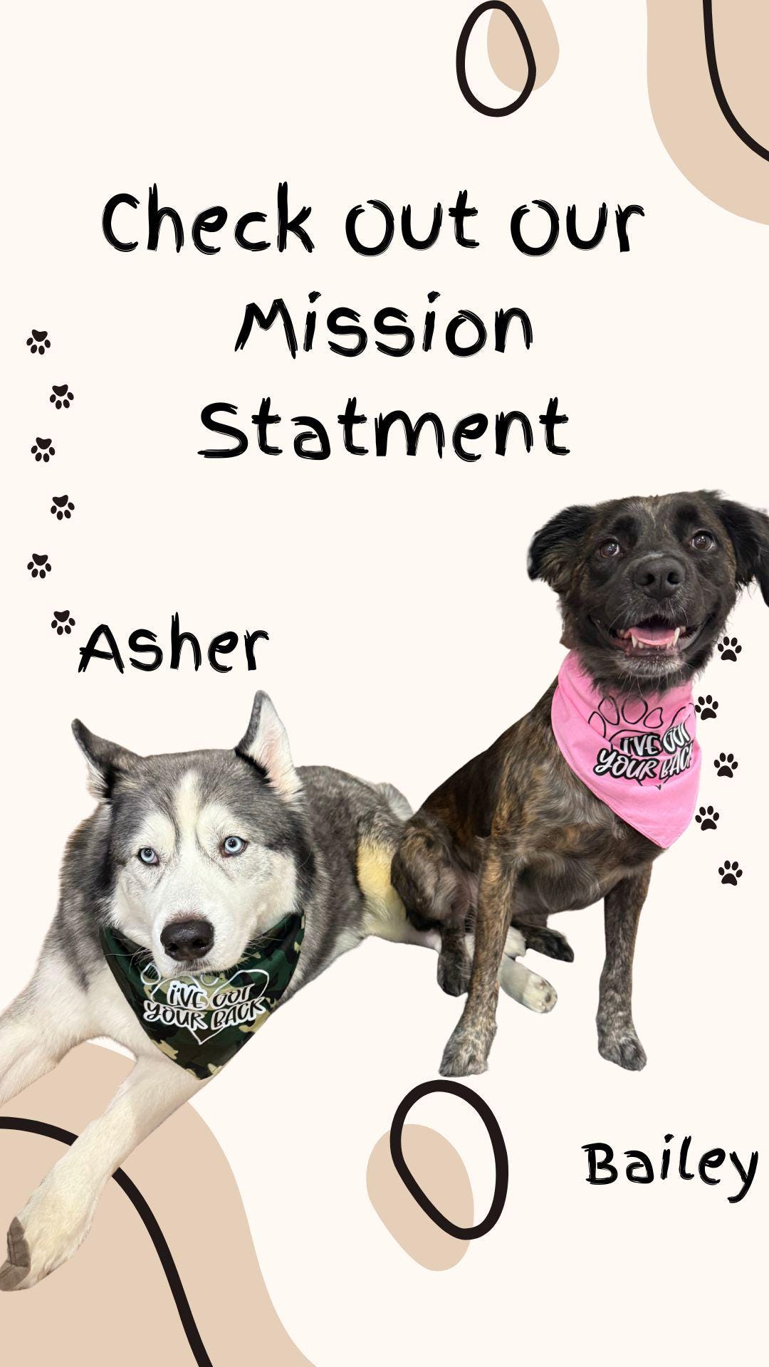 Dog Bandana | I've Got Your Back | 100% Proceeds Support Asher’s Back ...