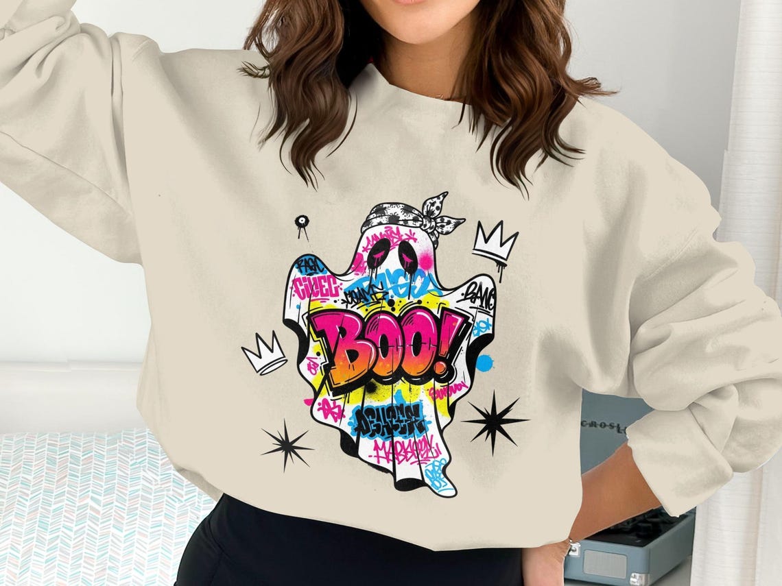 Gangsta Boo Ghost PNG: Graffiti Bandana, Urban Halloween Design ...