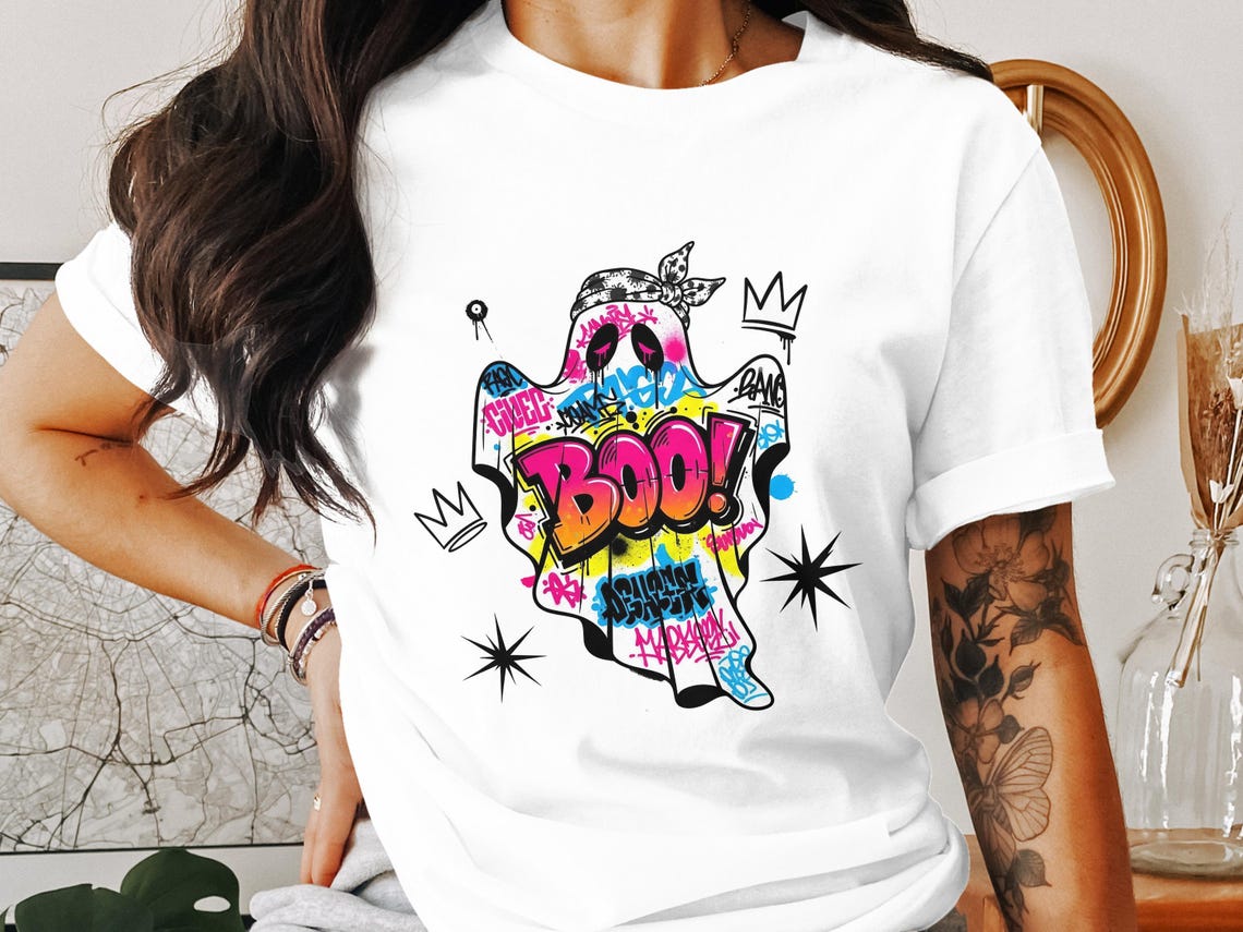 Gangsta Boo Ghost PNG: Graffiti Bandana, Urban Halloween Design ...