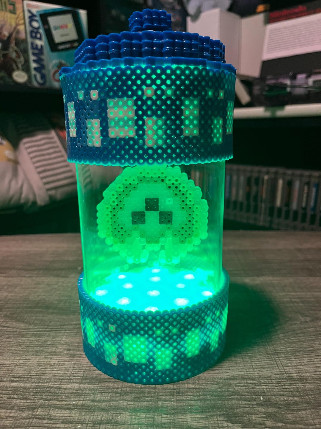 Super Metroid Larva Container/music/led/glow in the Dark Crafted Out of ...