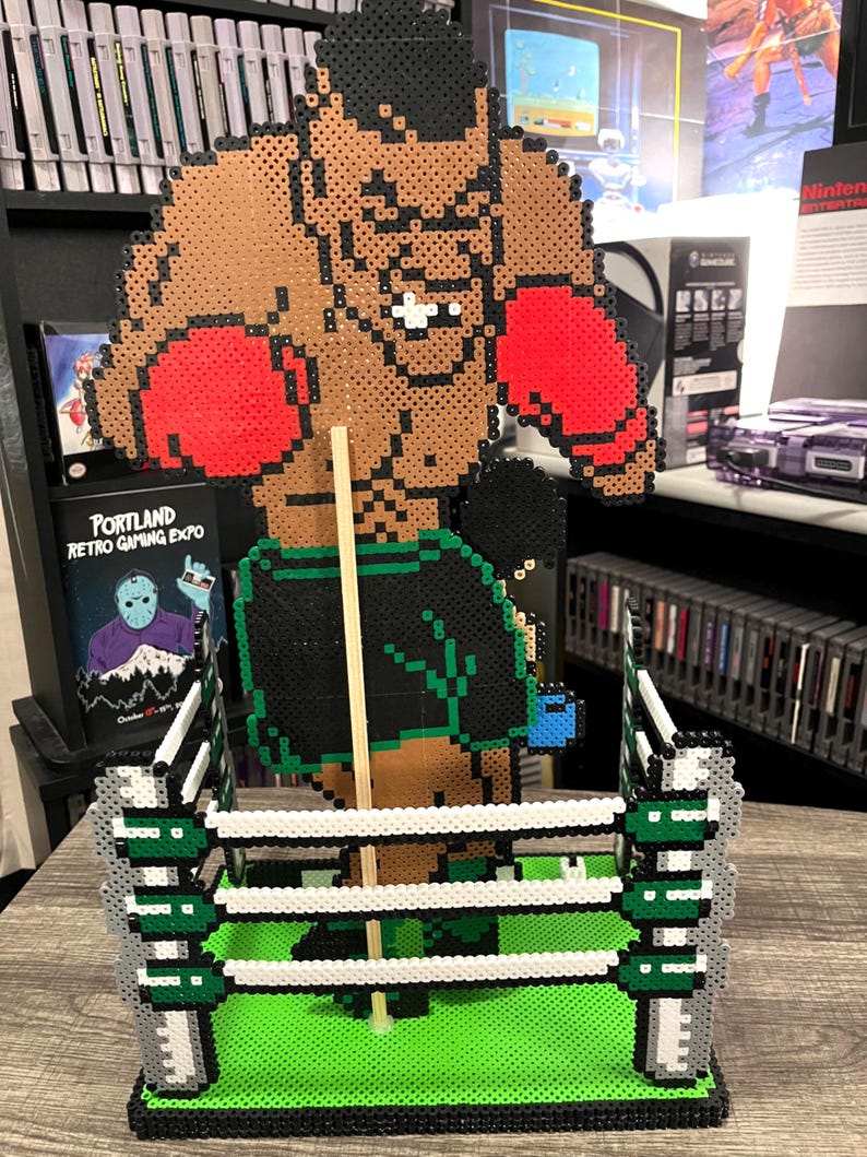 Punch Out Mike Tyson Final Bout Music Display/ Crafted Out of Perler ...