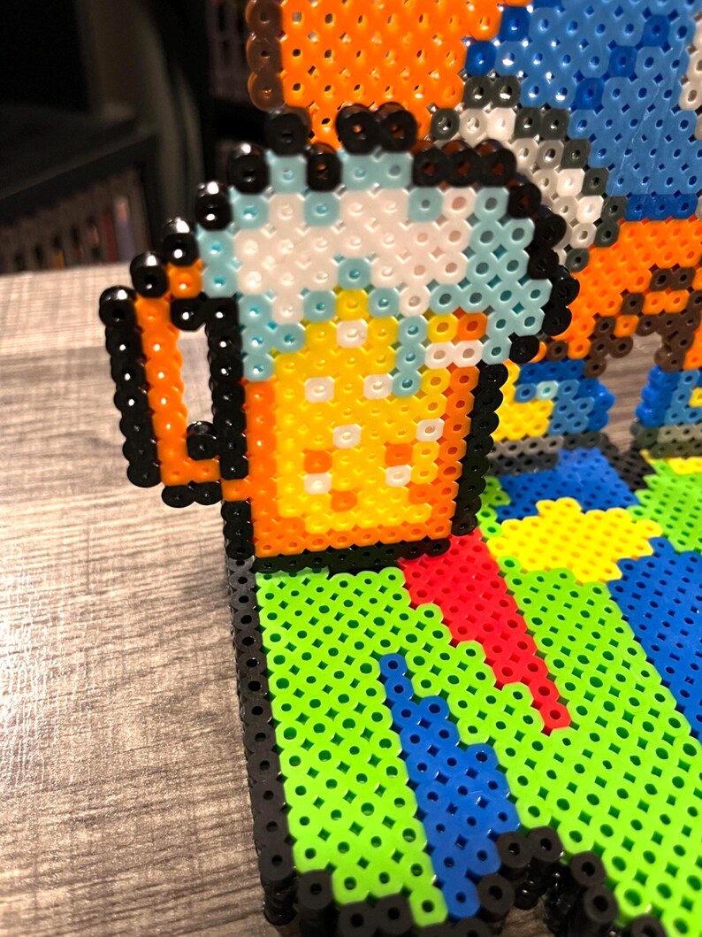 Conkers Bad Fur Day N64 Music Display/ Crafted Out of Perler Beads - Etsy