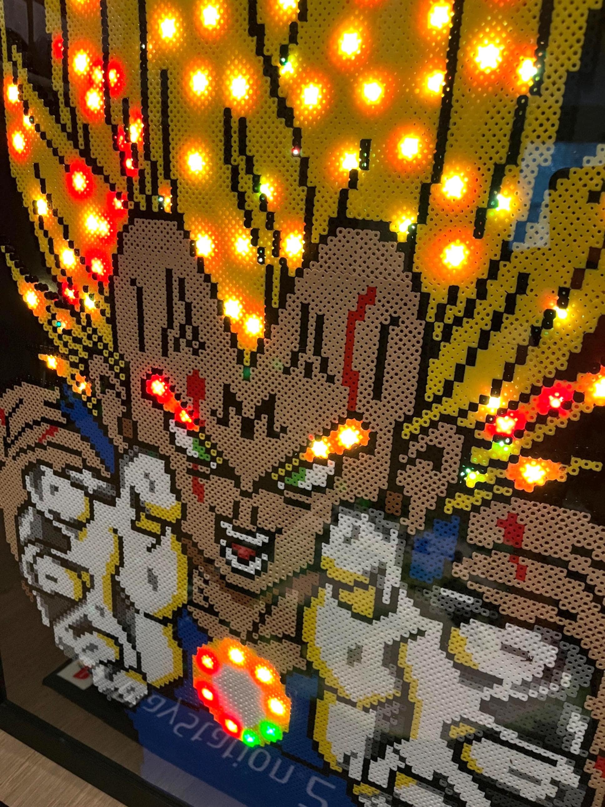Super Saiyan Majin Vegeta LED Poster/ Crafted Out of Perler Beads - Etsy