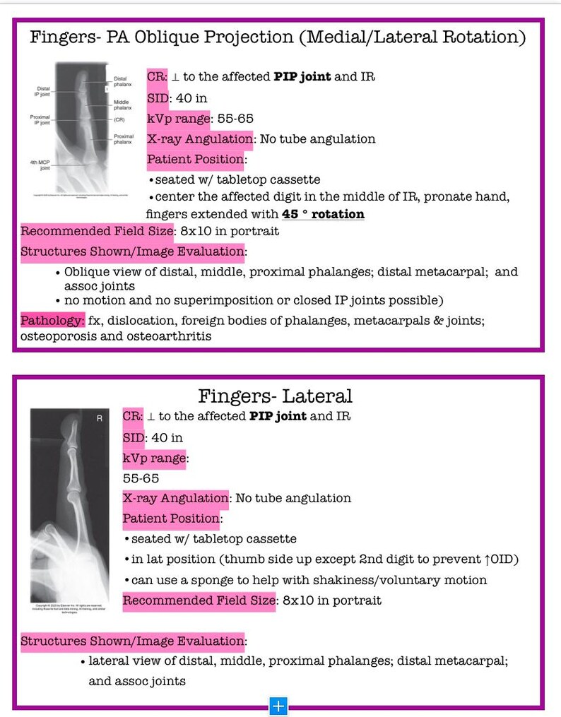 Upper Extremity X-ray Flashcards - Etsy