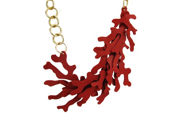 Items similar to Red coral chain on Etsy