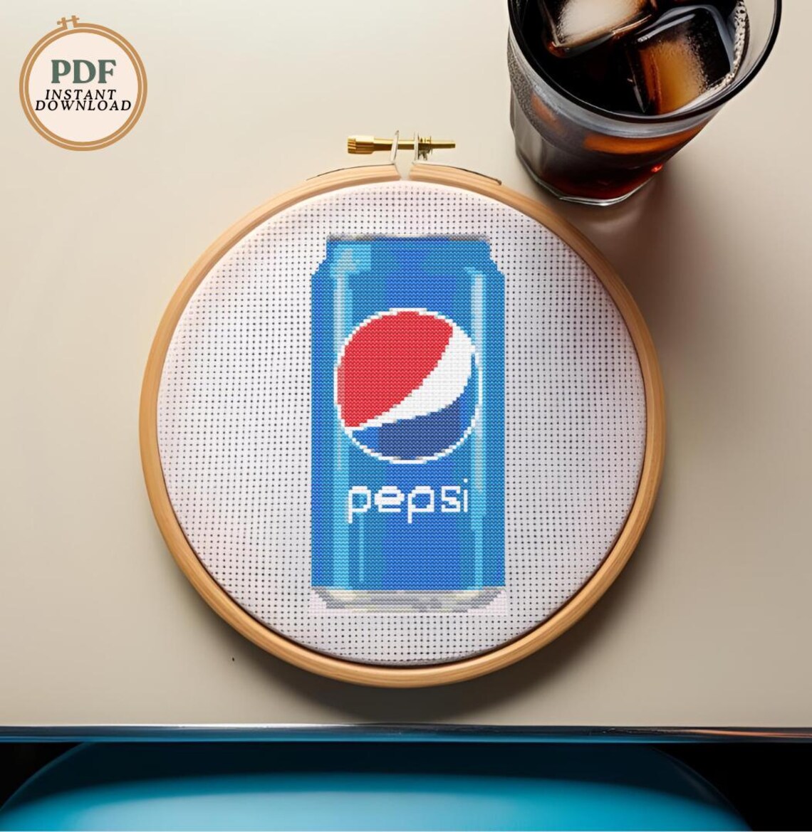 Pepsi – Cross Stitch Pattern – PDF INSTANT DOWNLOAD - Etsy