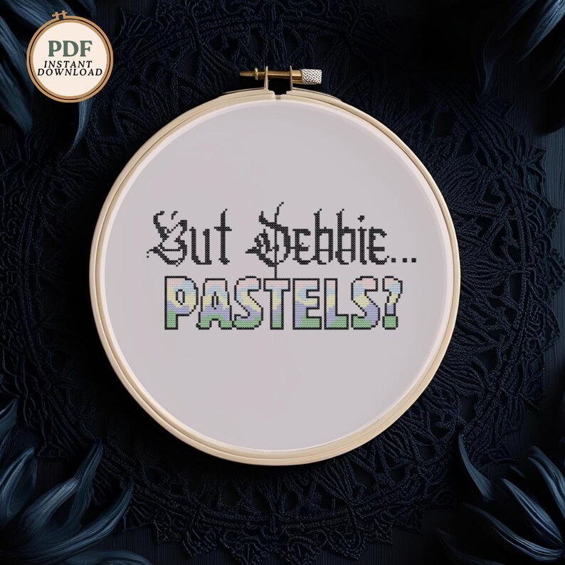 But Debbie... Pastels?” Addams Family Values Morticia Quote Cross ...