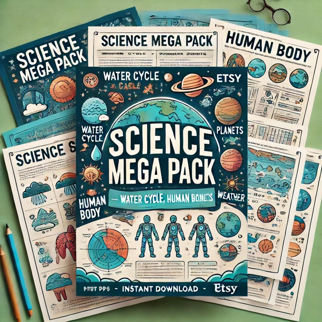 Science Mega Pack | Water Cycle, Human Body, Planets, Plants Worksheets ...