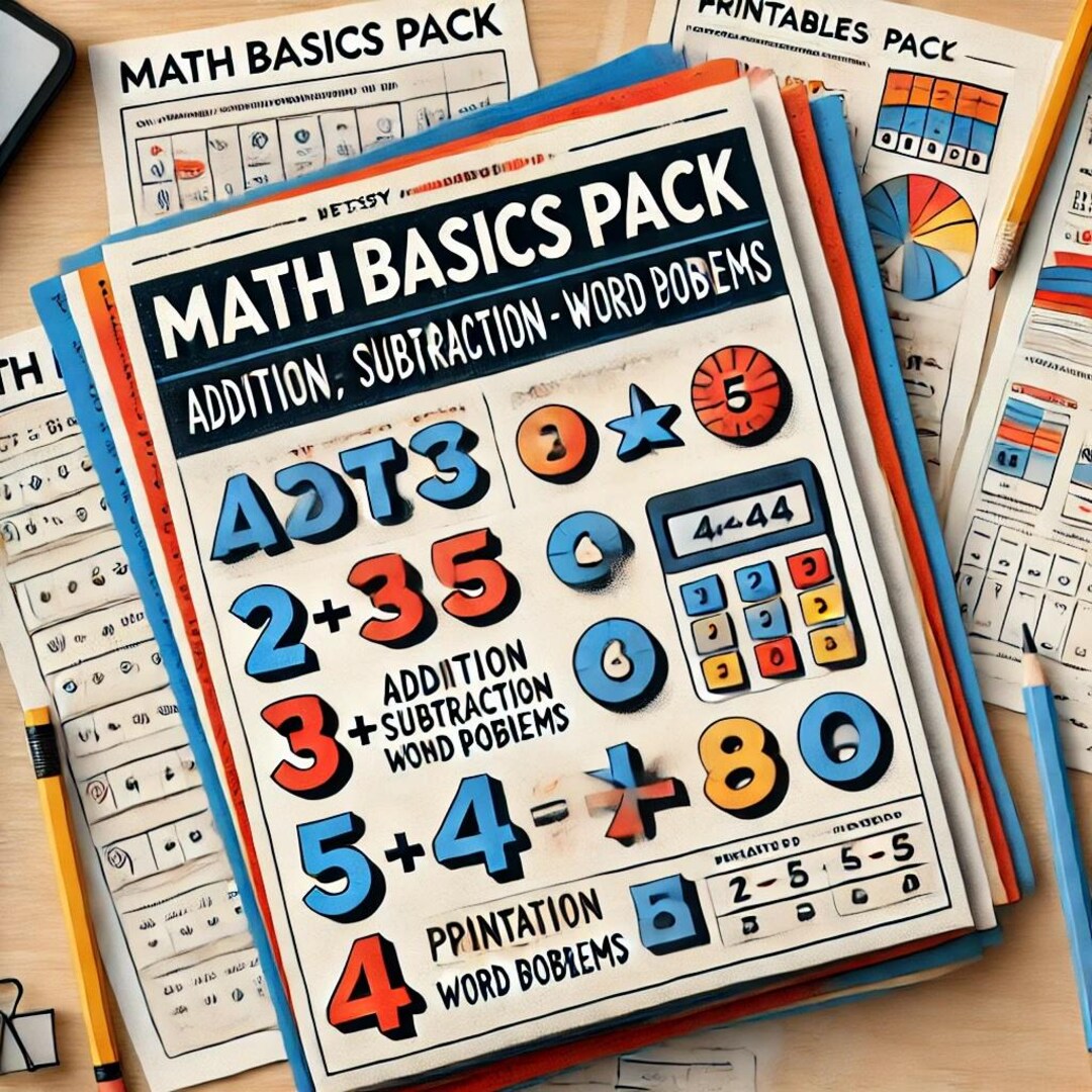Math Basics Pack | Addition, Subtraction, and Word Problems Worksheets ...