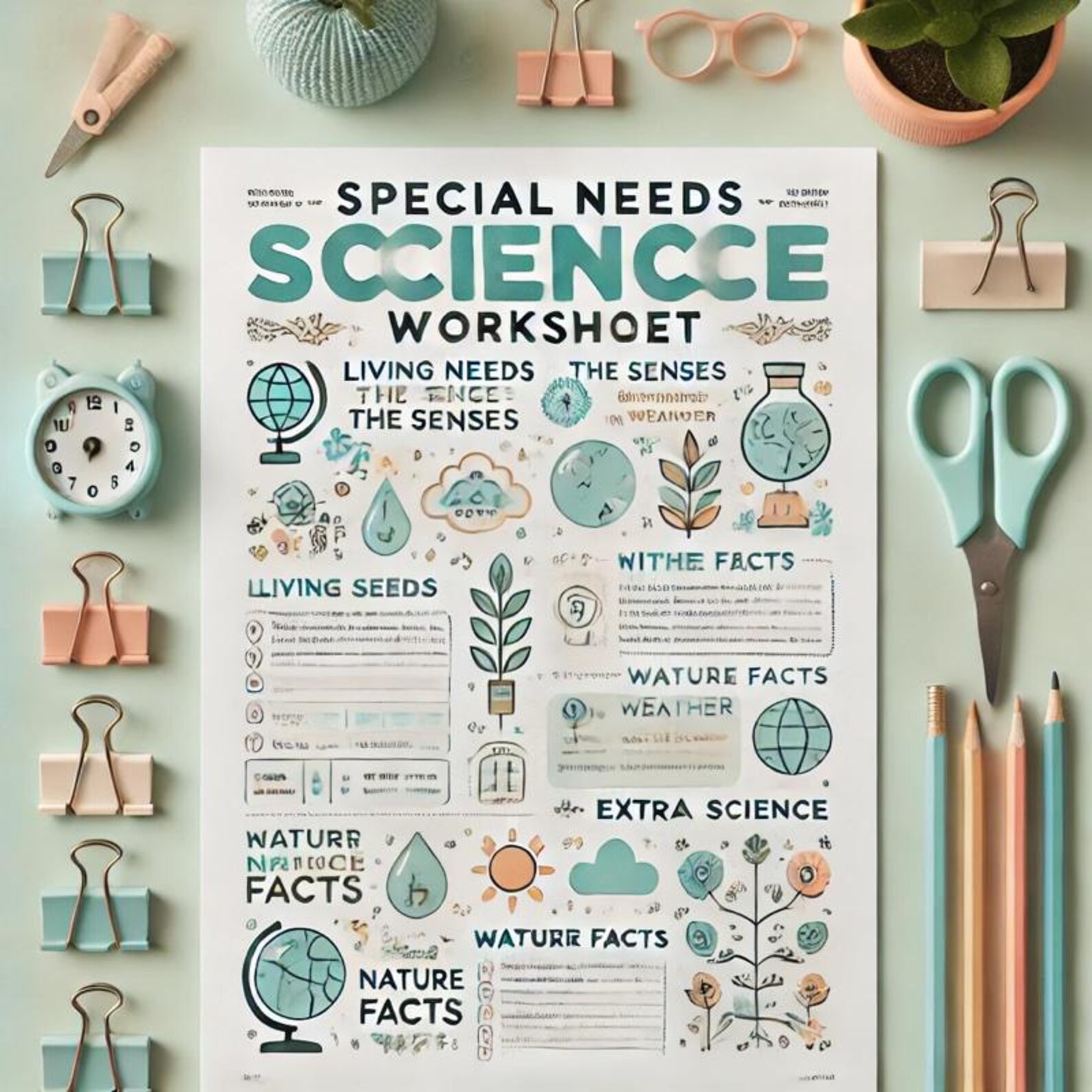 Special Needs Science Worksheet | Life Science and Nature Facts ...