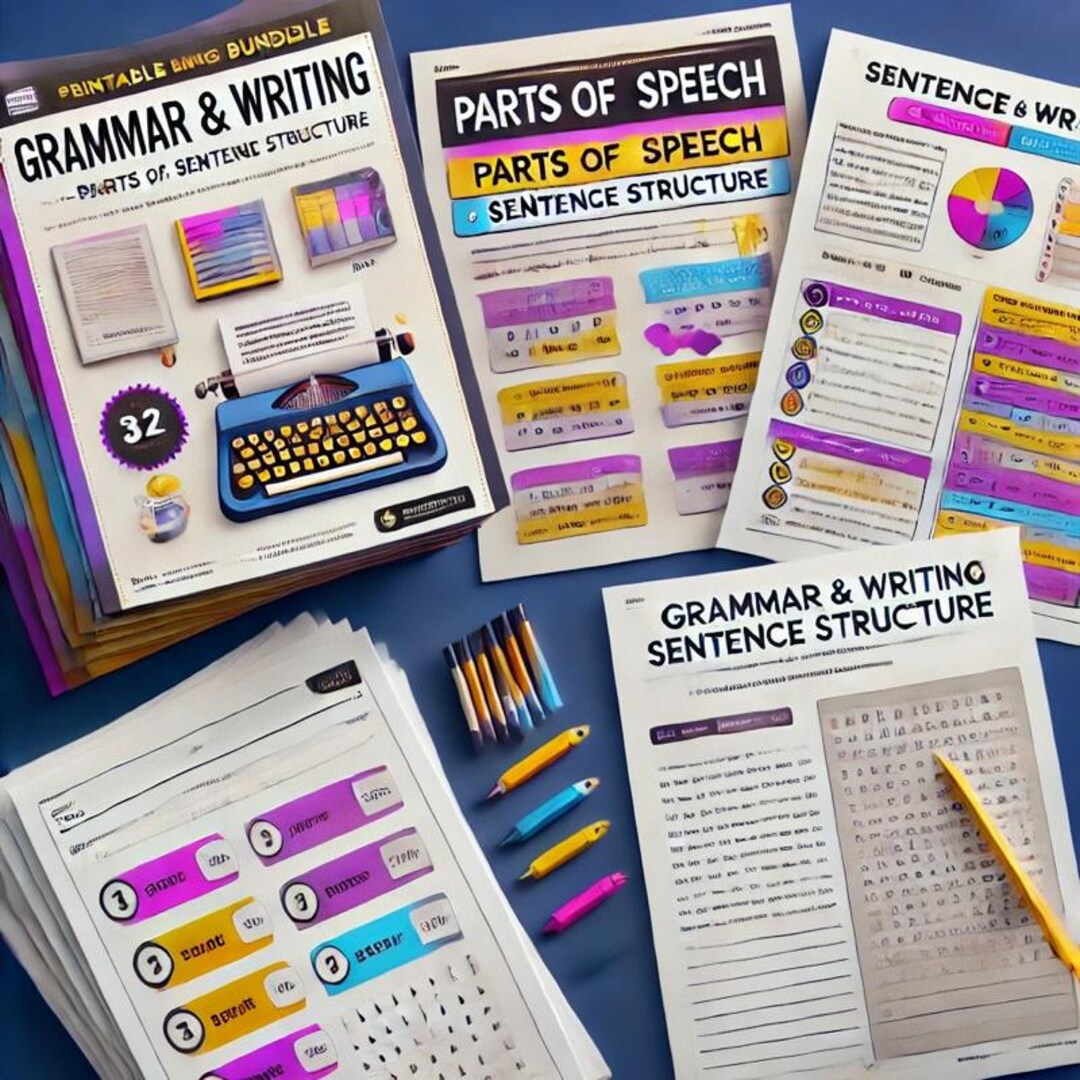 Grammar and Writing Worksheets Bundle | Homeschool Printable PDF ...