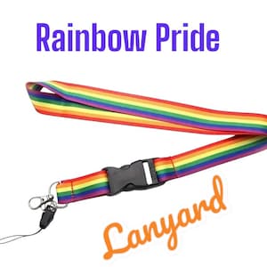 Rainbow LGBTQ Progress Pride Flag Lanyard With Detachable Buckle Clip ...