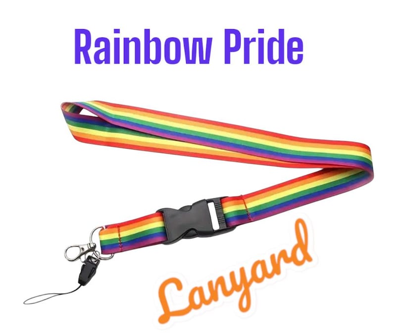 Rainbow LGBTQ Progress Pride Flag Lanyard With Detachable Buckle Clip ...