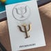 Psychology Psi Symbol Gold Metal Pin - Lapel- Badge- Accessory for ...