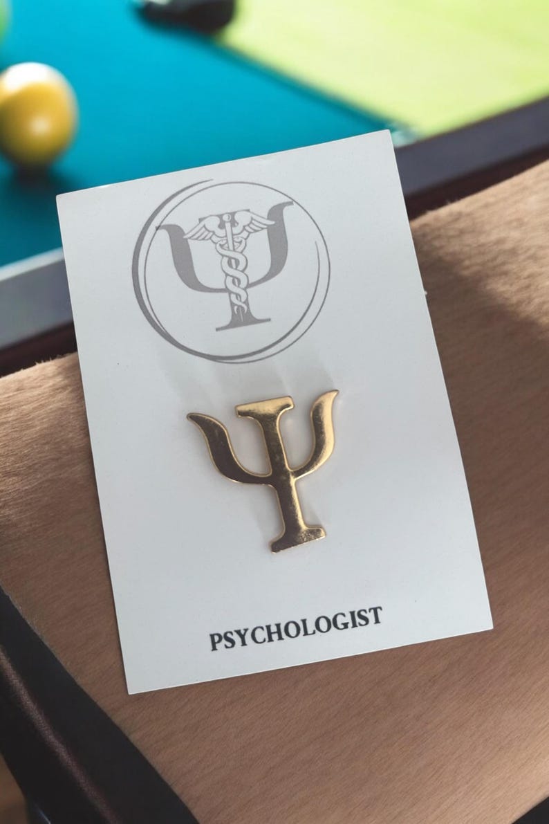 Psychology Psi Symbol Gold Metal Pin - Lapel- Badge- Accessory for ...