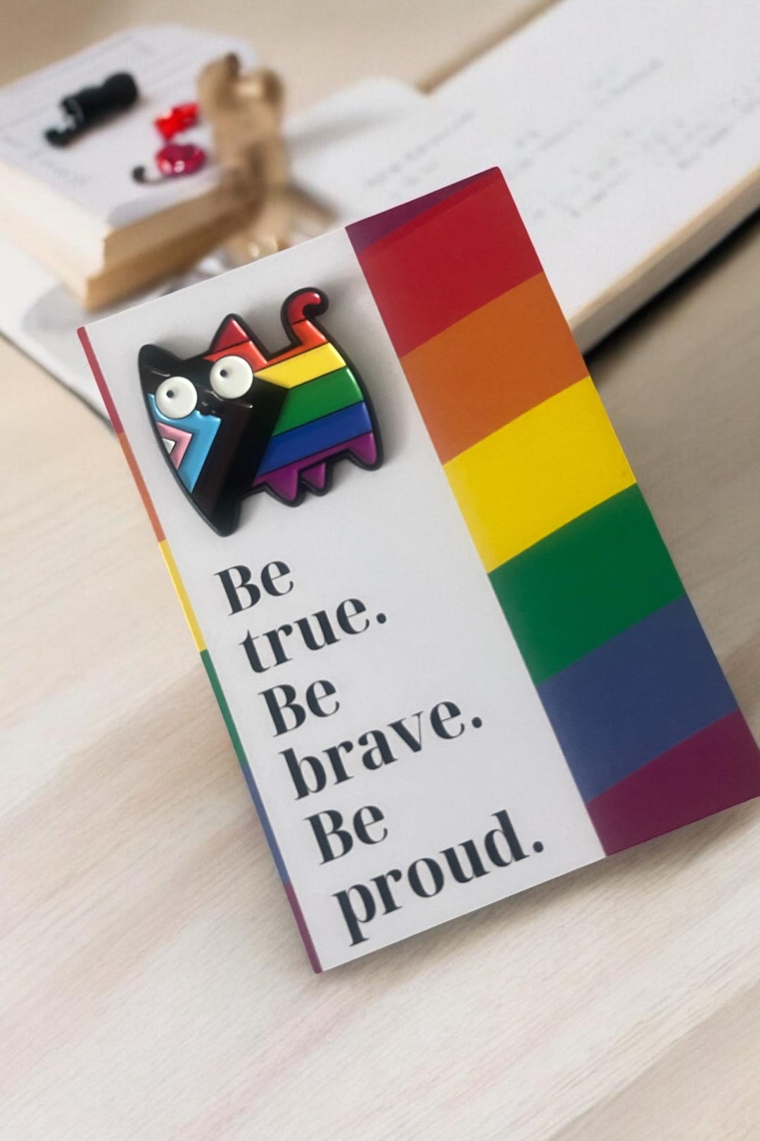 Cat Pride Pin Progressive Flag ~ Proud Badge ~ Lapel to Support the ...