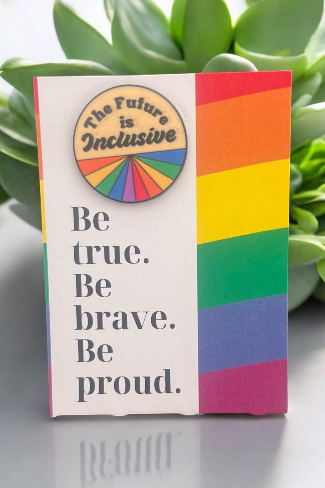 Pride Enamel Pin "the Future is Inclusive" Promote Inclusivity ...