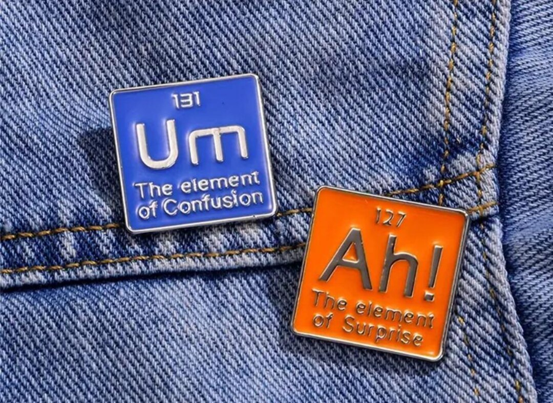Funny Enamel Pin ~ Lapel ~ Badge ~ Periodic Table of Funny Elements ...