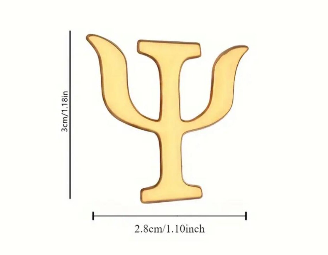 Psychology Psi Symbol Gold Metal Pin - Lapel- Badge- Accessory for ...
