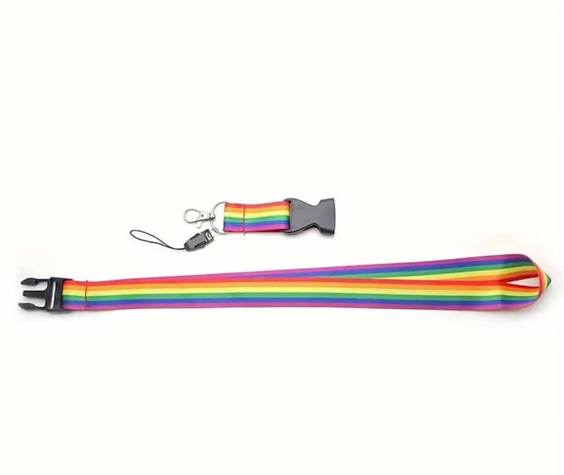 Rainbow LGBTQ Progress Pride Flag Lanyard With Detachable Buckle Clip ...