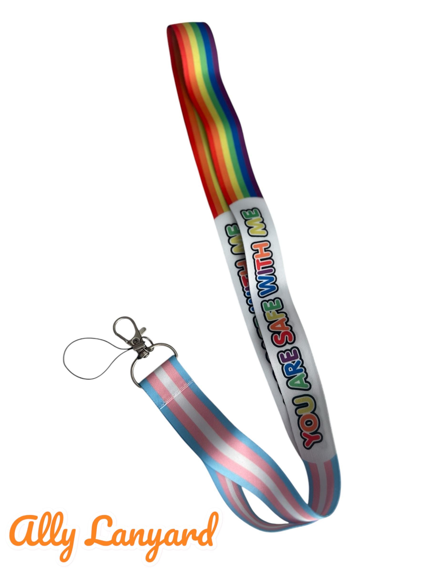 Rainbow LGBTQ Progress Pride Flag Lanyard With Detachable Buckle Clip ...