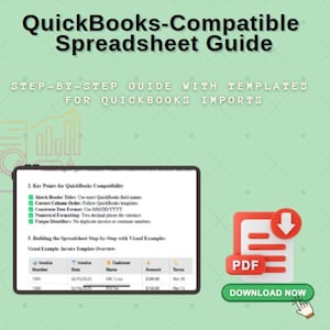 Quickbooks-compatible Excel Spreadsheet Guide With Example Templates ...