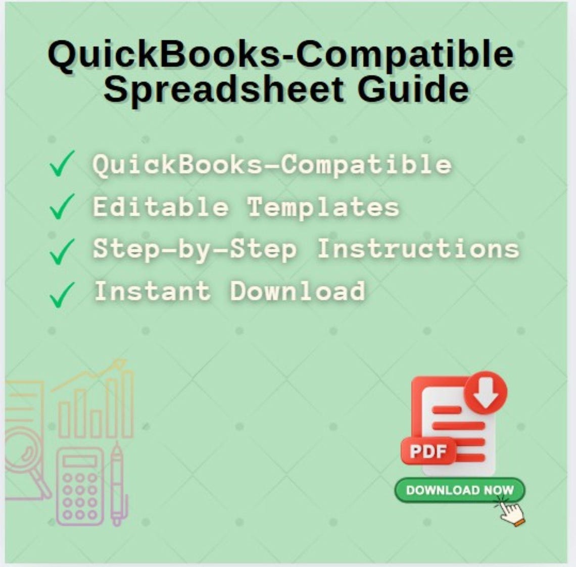 Quickbooks-compatible Excel Spreadsheet Guide With Example Templates ...