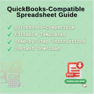 Quickbooks-compatible Excel Spreadsheet Guide With Example Templates ...