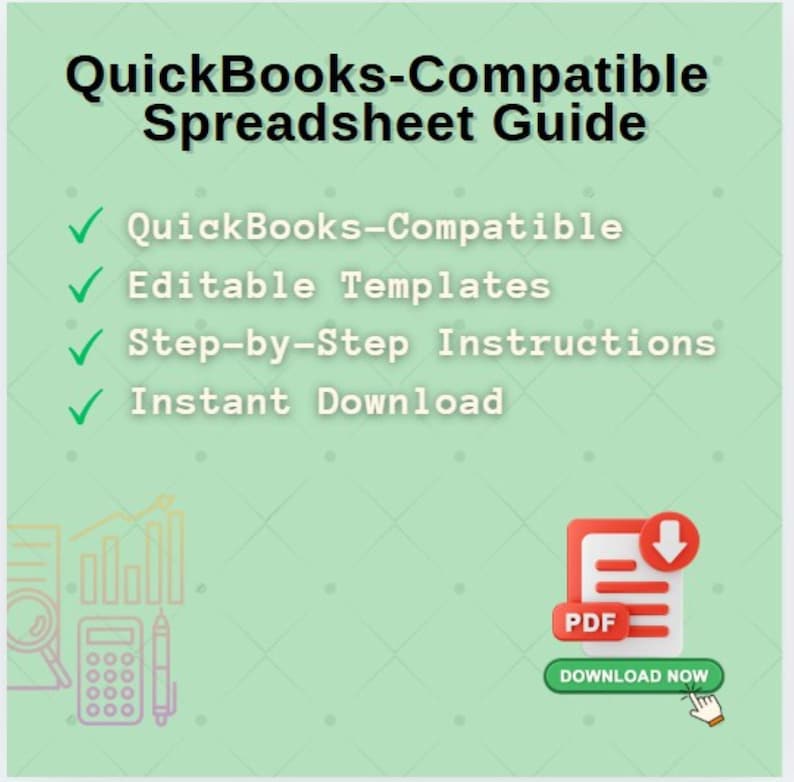 Quickbooks-compatible Excel Spreadsheet Guide With Example Templates ...