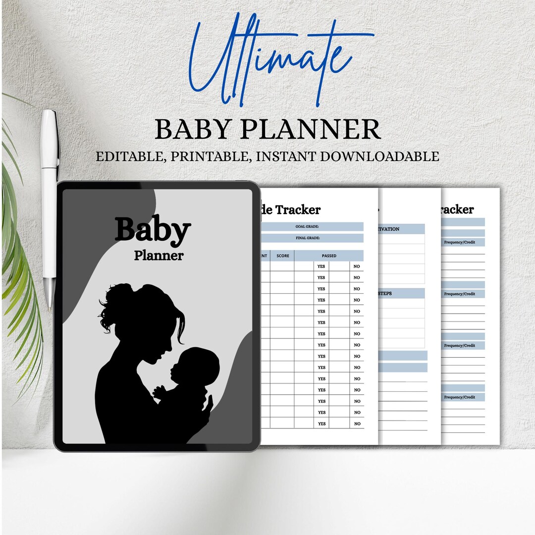 Editable Baby Planner | Printable Newborn Schedule, Checklist ...